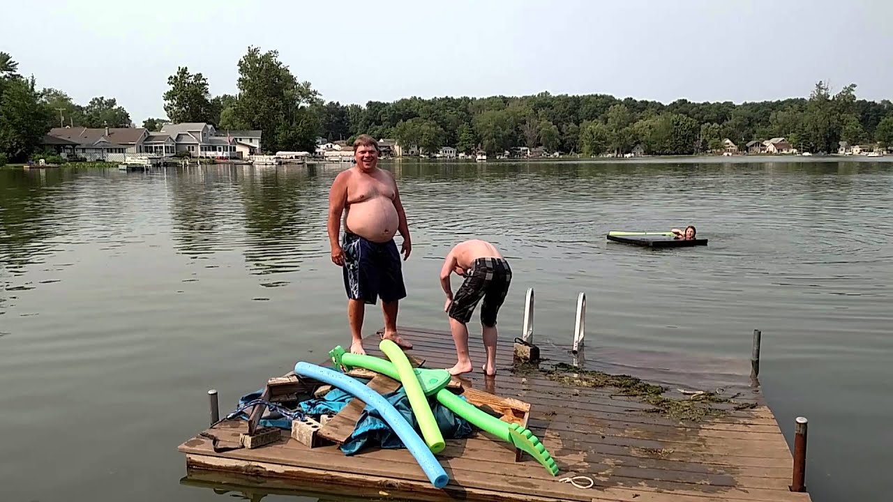Wrestling at the lake - YouTube