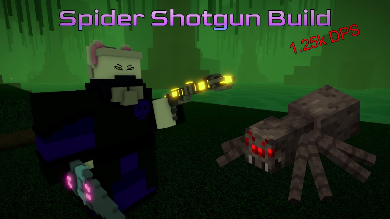Spider Shotgun Build (1.2k DPS, absolutely ZERO SUSTAIN) || Voxlblade ...