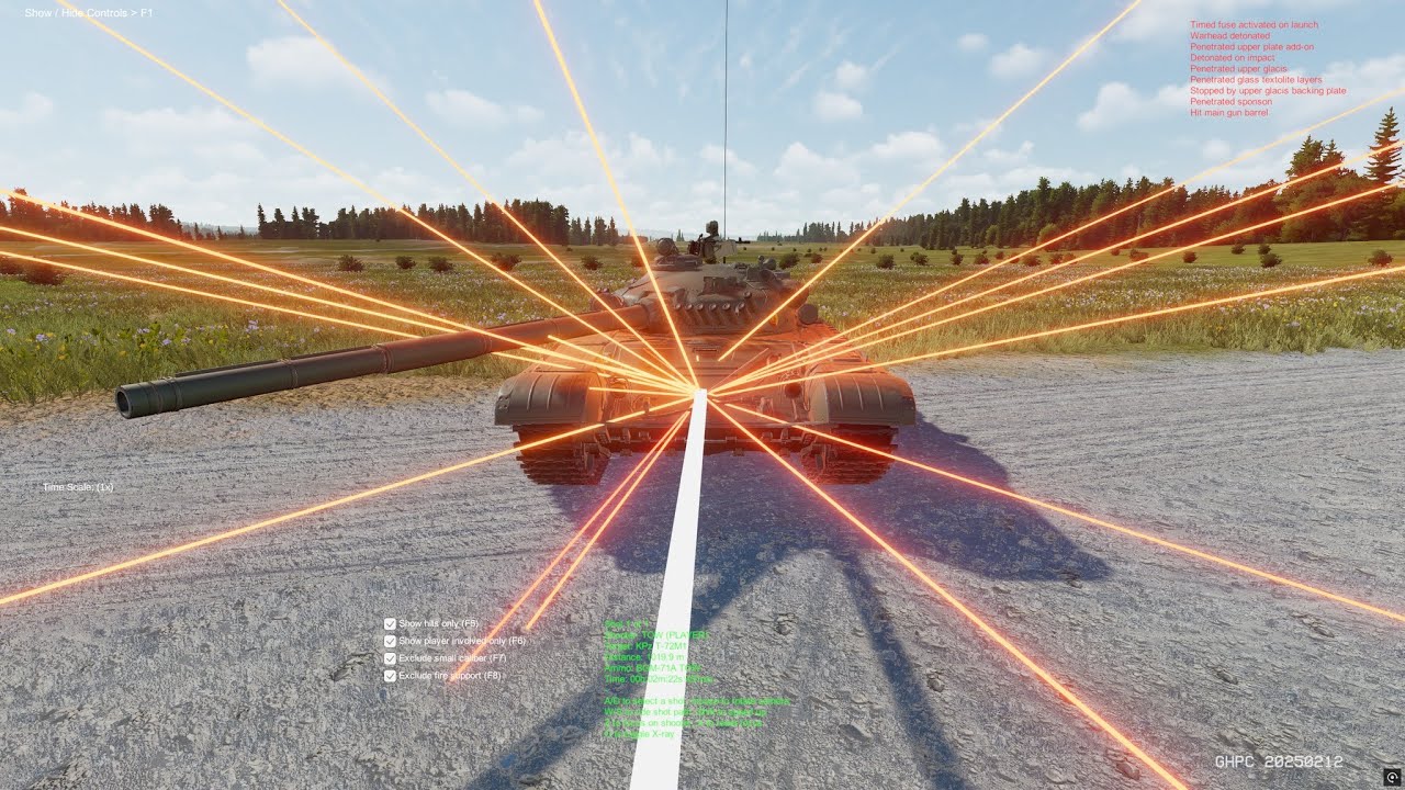 GHPC! Can the glacis armor plate of a T-72M1 survive a direct hit from ...