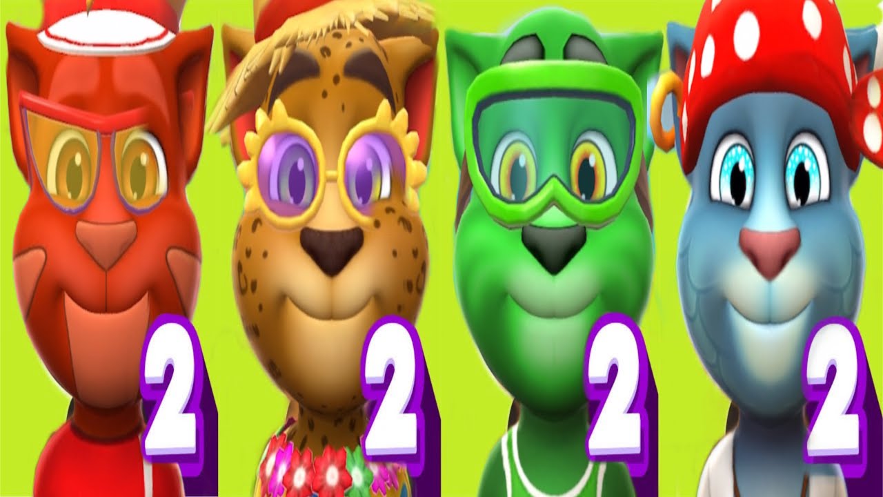 Rainbow Colors 🌈 Red Vs Yellow Vs Green Vs Blue | My Talking Baby Tom 2 ...