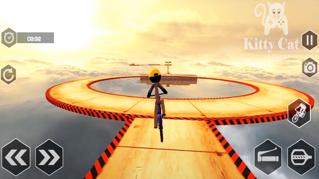 Stickman Bicycle Stunt Tracks Android Gameplay 2020 Level (5-10) Kitty ...