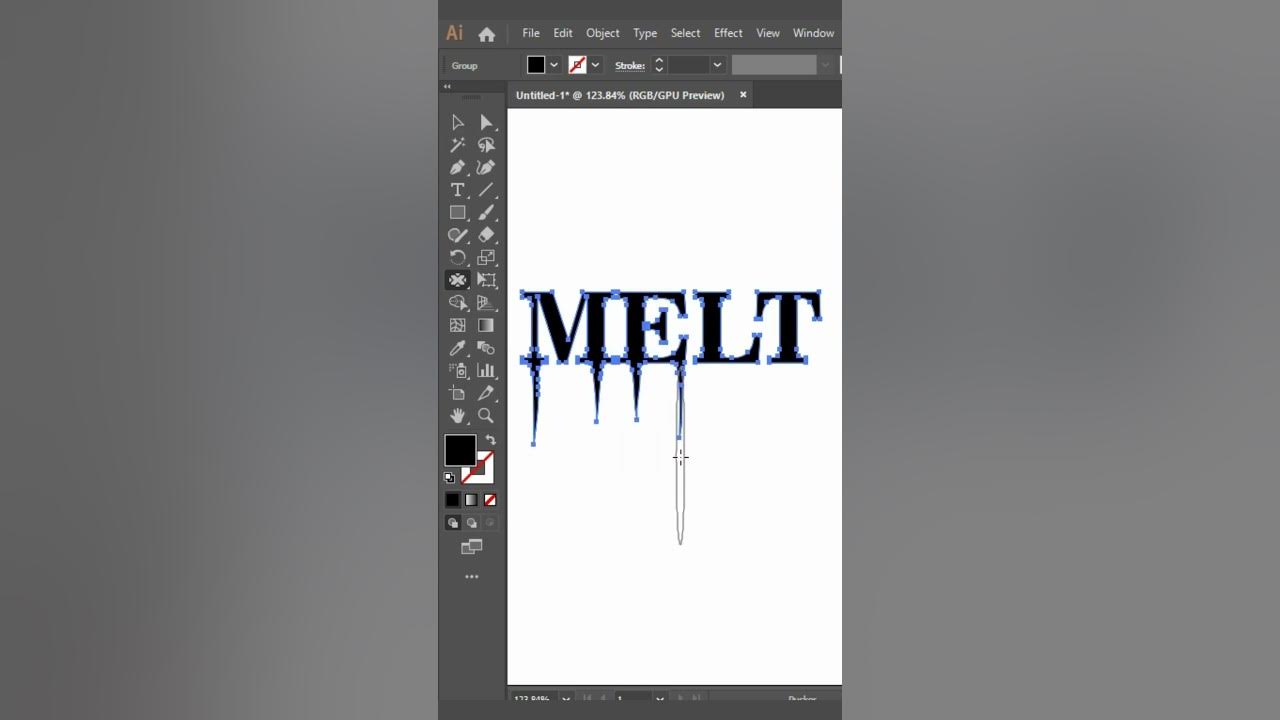 Create a Melting Effect In Adobe Illustrator 💥💥 #illustrator #melting # ...