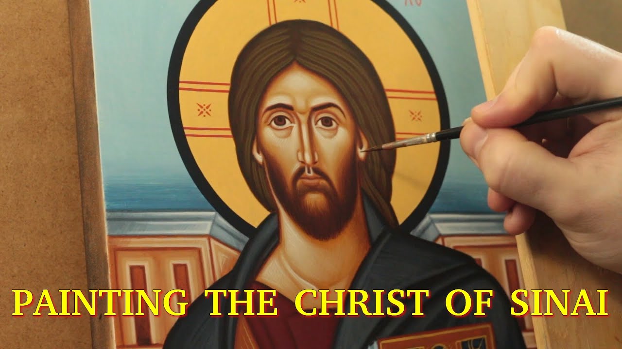 Iconography Tutorial: Speed Painting Christ Pantocrator of Sinai - YouTube