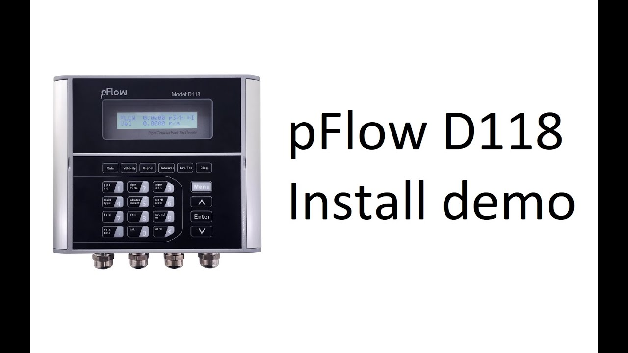 pFlow D118 Flow meter demo - YouTube