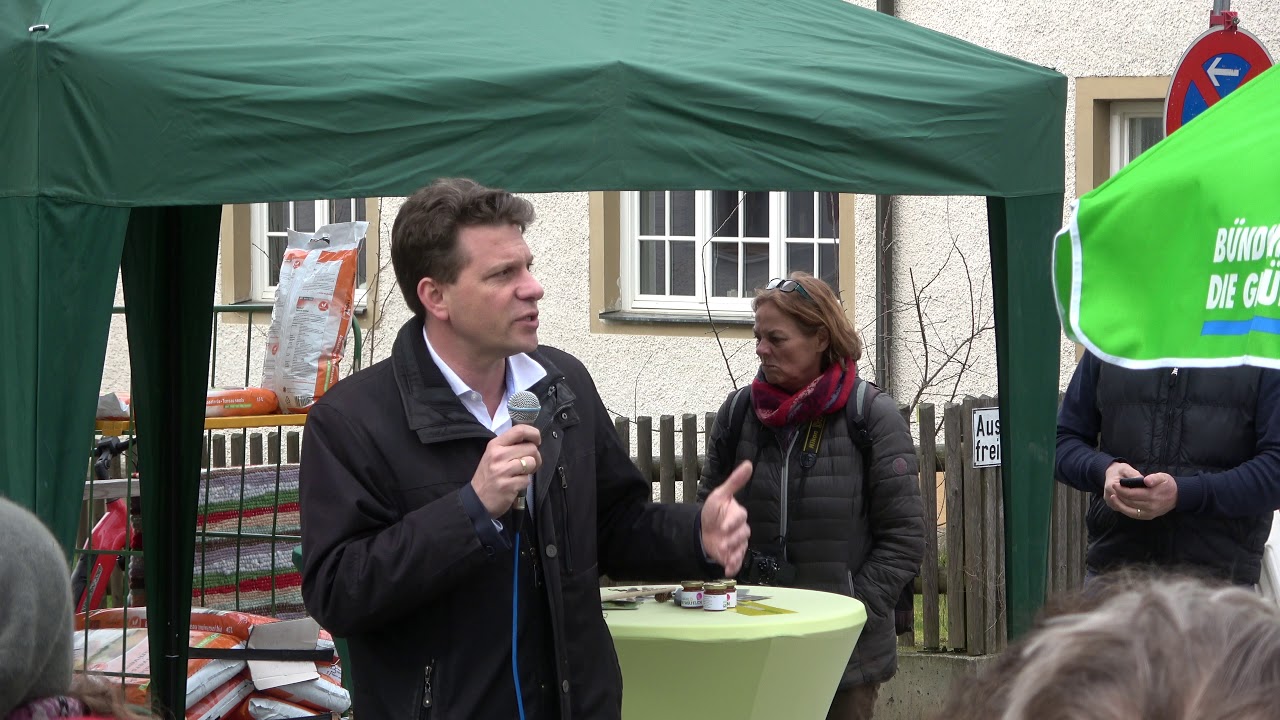 Florian Geiger beim Besuch des Bundesvorsitzenden der Grünen, Robert ...