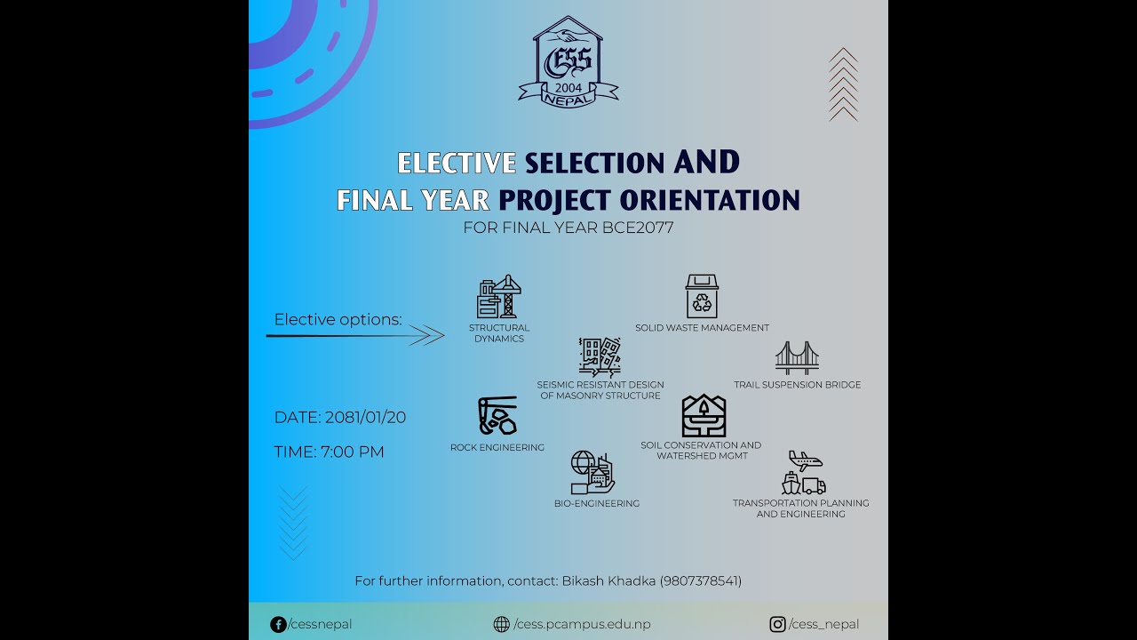 Elective & Project Orientation for 4th year students - YouTube