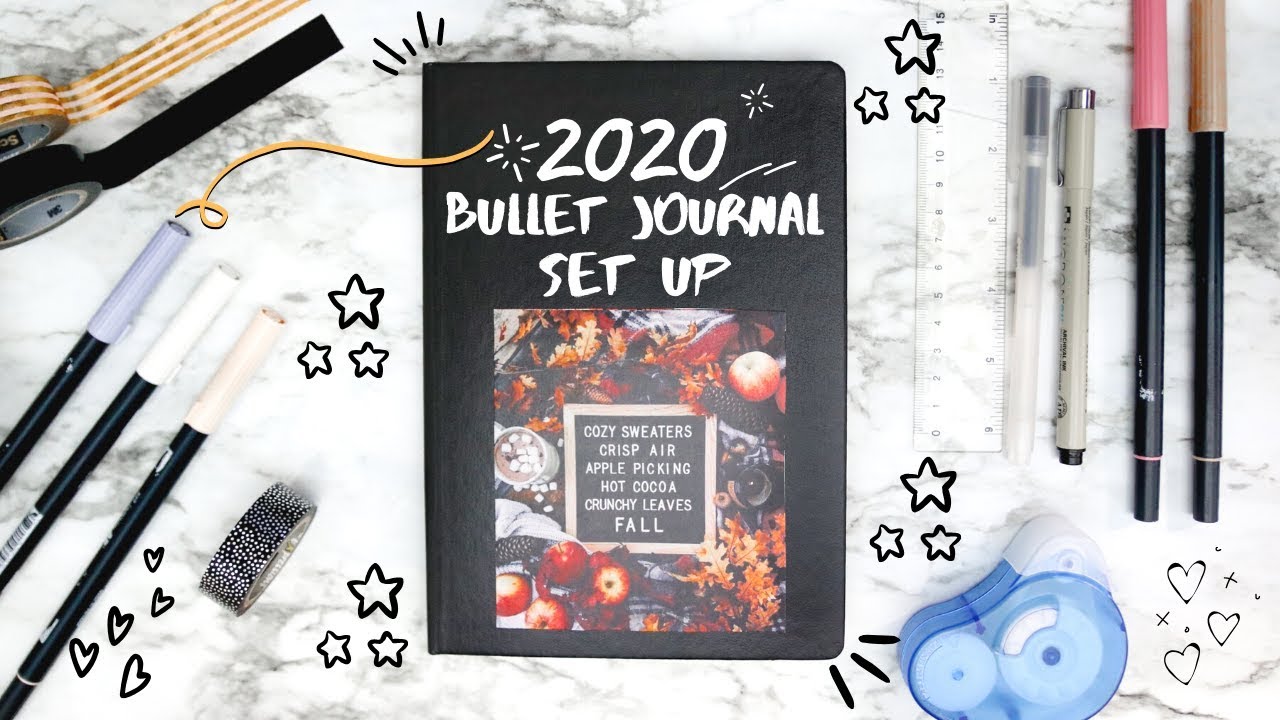 Simple 2020 Bullet Journal Set Up - YouTube