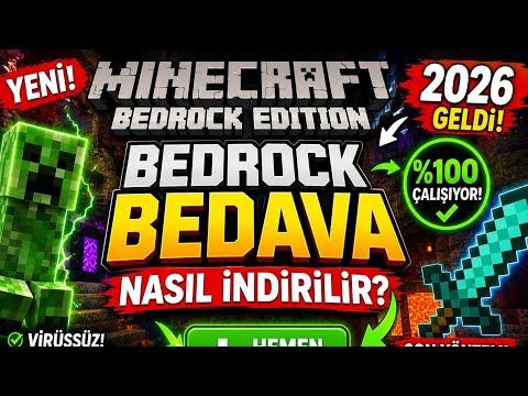 MİNECRAFT BEDROCK BEDAVA İNDİRME ÇOK KOLAY| PC İÇİN 