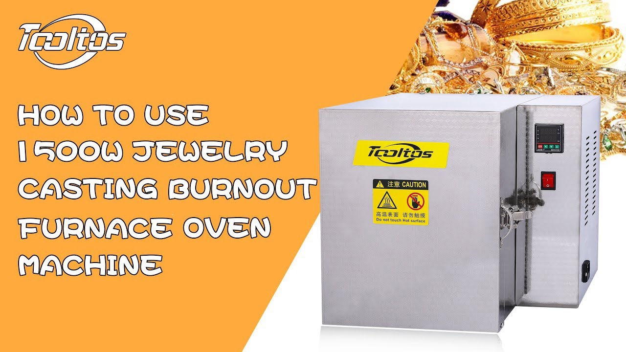 How To Use Tooltos 1500W Jewelry Casting Burnout Furnace Oven Machine ...