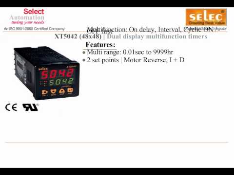 TIMER INUSTRIAL ON-DELAY 0FF-DELAY DIGITAL FULL FEATURED XT 5042 SELEC ...