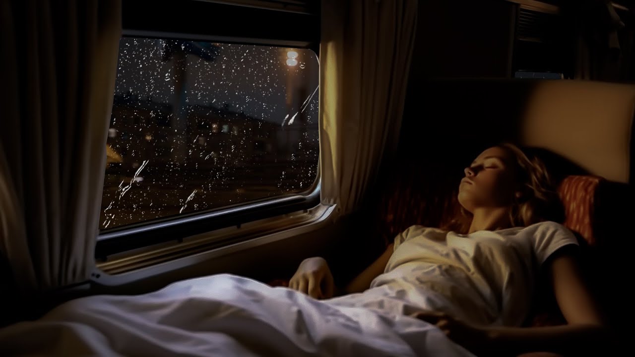 The Sound of Rain on The Train for Insomnia | 3 HOURS - YouTube