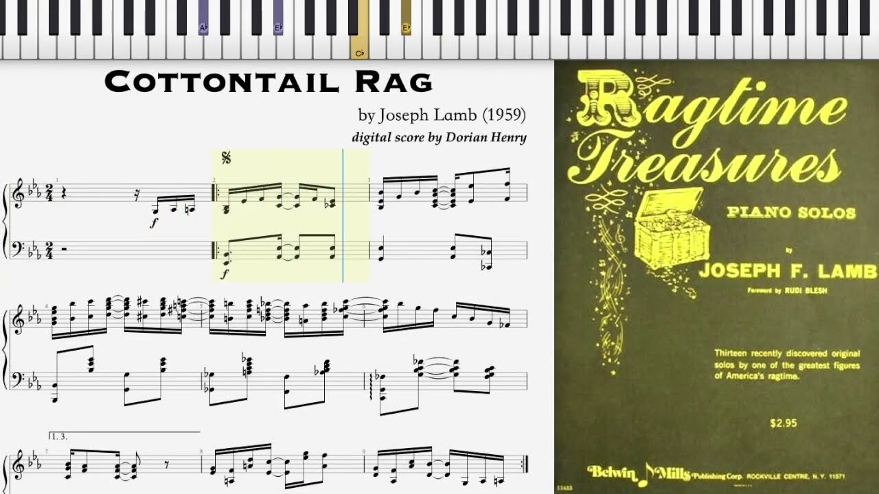 Cottontail Rag by Joseph Lamb (1959, Ragtime piano) - YouTube