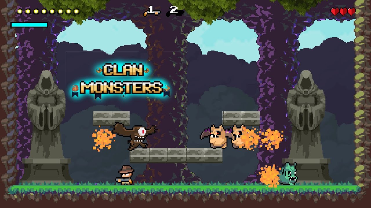 Clan monsters Gameplay PC Steam indie retro arcade Game 2023 - YouTube