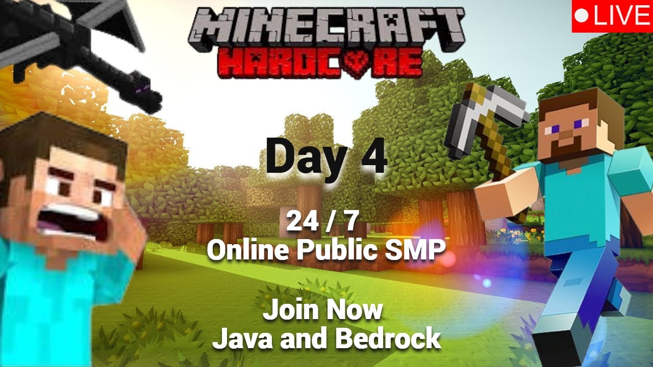 🛑 24/7 New Hardcore Smp | Minecraft Java and Bedrock | PUBLIC SMP ...