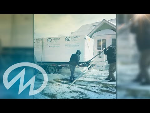 Installing a spa in winter: H2X Challenger 19D by Master Spas - YouTube