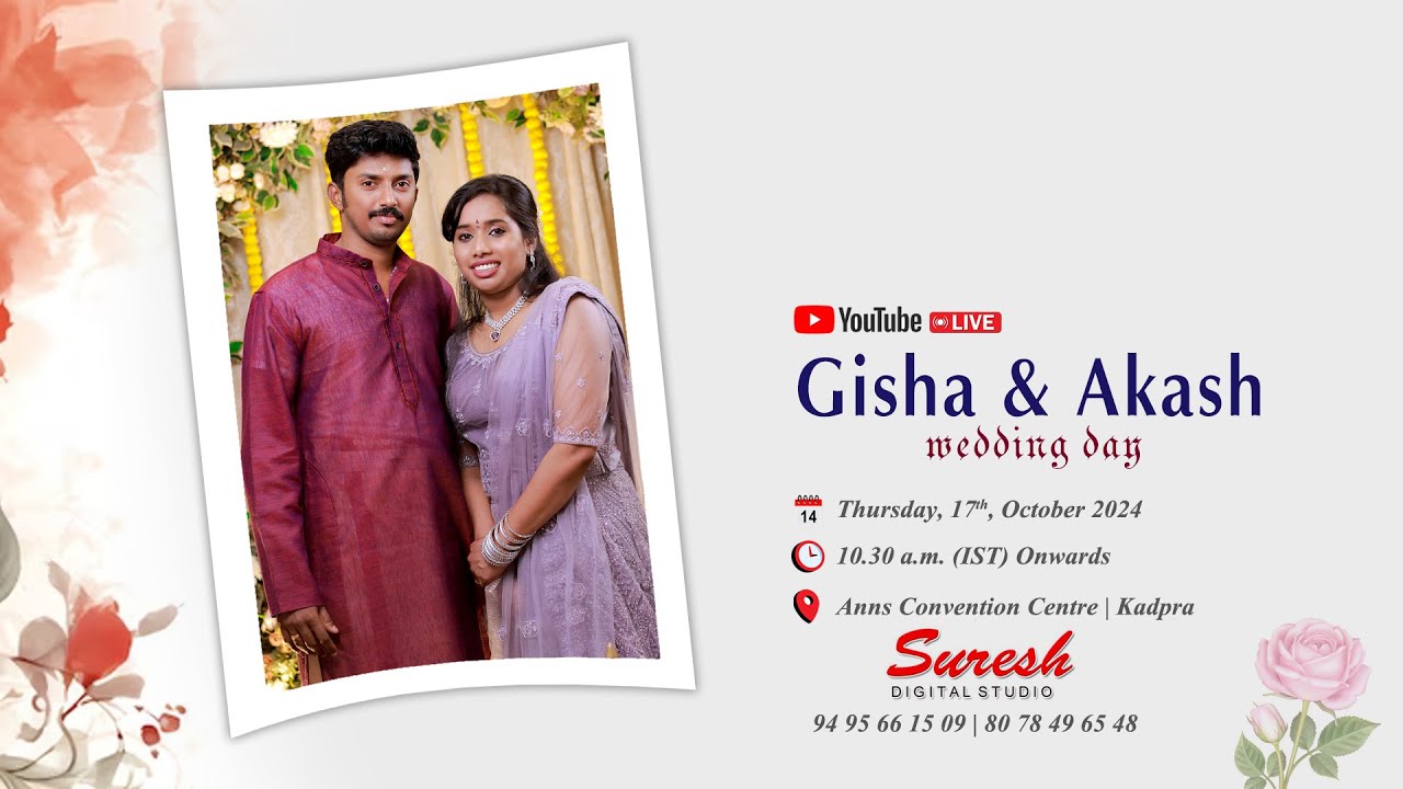 Gisha & Akash Wedding Day YouTube Live Telecasting - YouTube