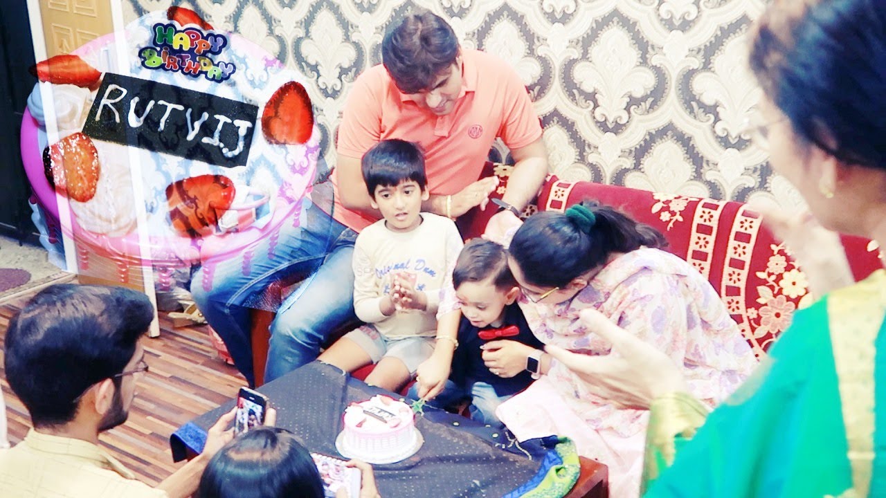 Rutvij Turns 2.....🥁🥂🍫🥪👨‍👩‍👦🥰😘Family time...! Late Post..Birthday Vlog ...