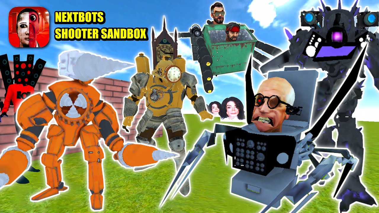 【NEXTBOTS SHOOTER SANDBOX 】トライタイタン、タイタンドリル、クロックマン おぉ、めちゃすげ〜アップデート。iOS版 ...
