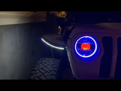 Oracle lighting rgbw headlight demon eye - YouTube