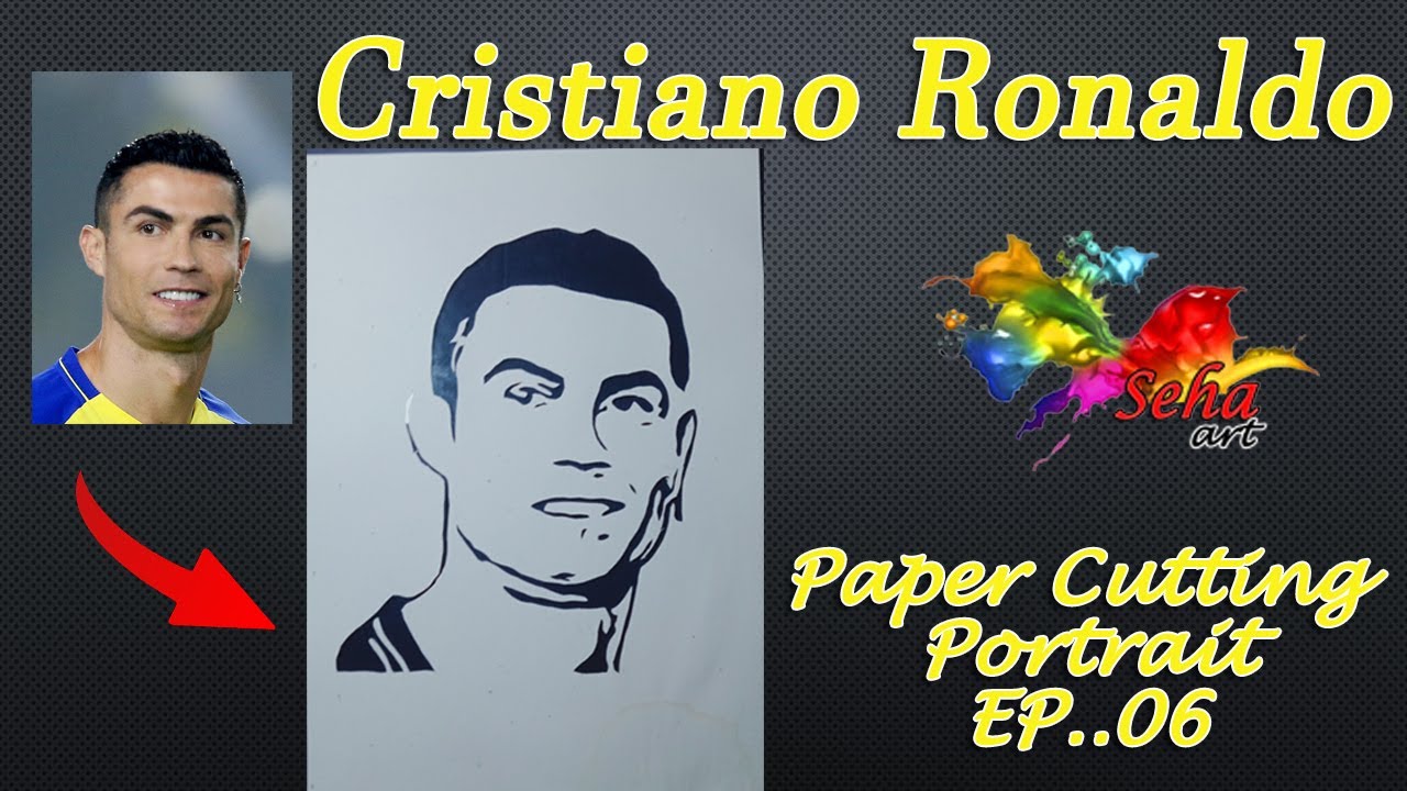 Mesmerizing Cristiano Ronaldo Paper Cutting Portrait - A Masterpiece of ...