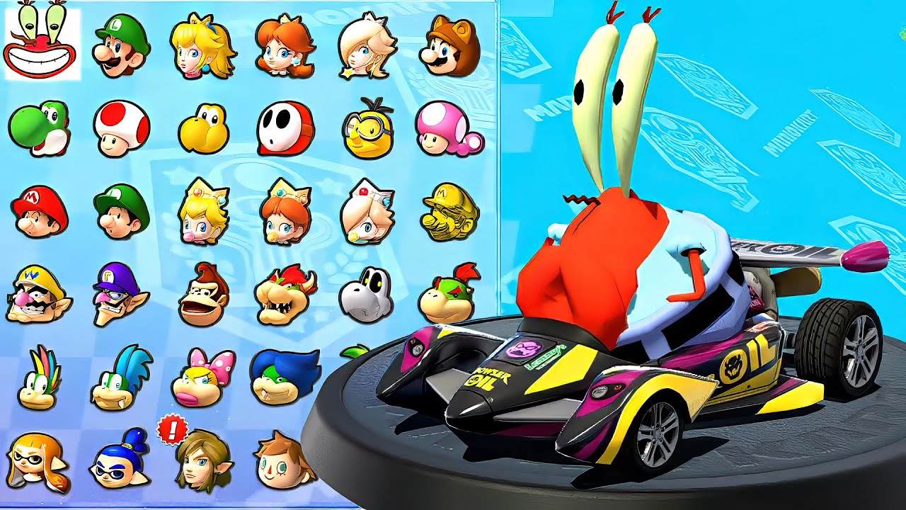 Mario Kart 8 Duluxe Mr Krabs Driver B Dasher MK 2 The Best Racing mario-kart-8-duluxe-mr-krabs-driver-b-dasher-mk-2-the-best-racing