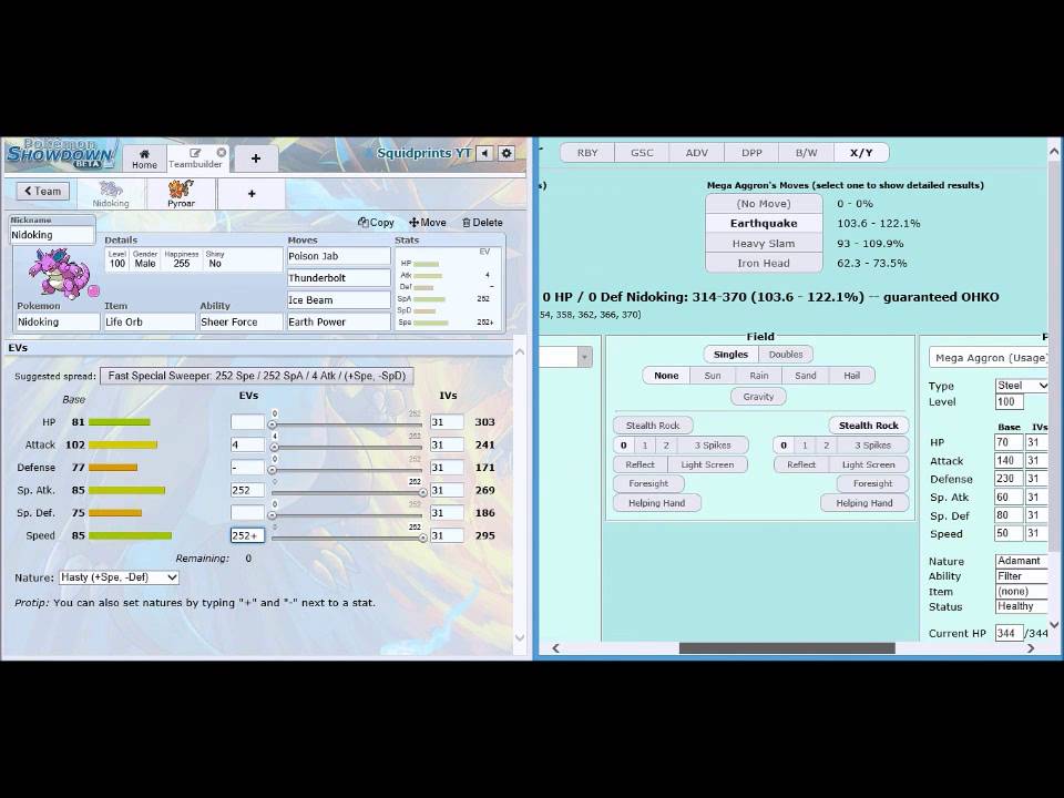 Pokemon X and Y Moveset: Wall Breaking Nidoking - YouTube