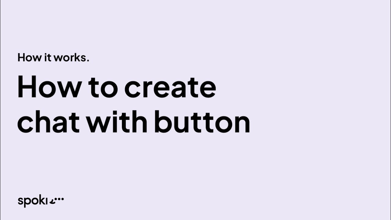 Come inserire i pulsanti nelle chat WhatsApp | Spoki Video Tutorial