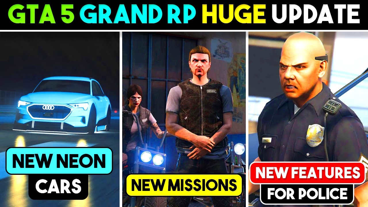 GTA 5 Grand RP *HUGE* Update | New Missions, Cars, Job, & More 😍 | New ...