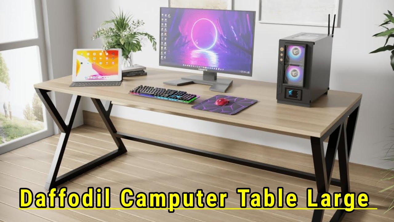 Assembly instructions of Daffodil Computer Desk by Riyan Luxiwood - YouTube