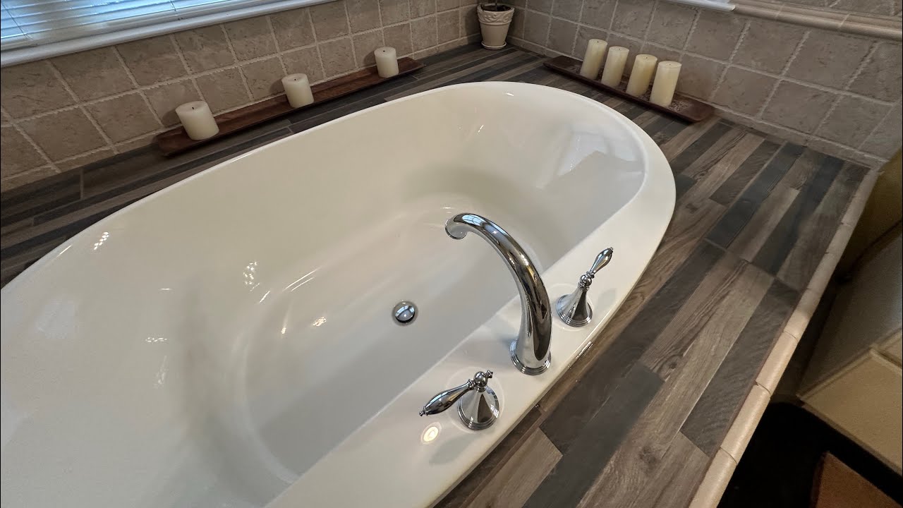 KOHLER Soaking Tub Installation Step By Step. - YouTube