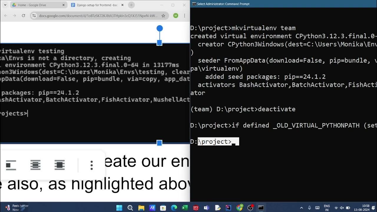 project Training project setup || app setup in Django part-1 - YouTube