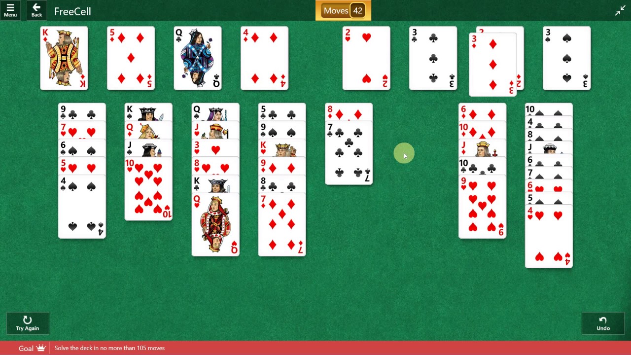 Microsoft Solitaire Collection - FreeCell - February 10 2017 - YouTube
