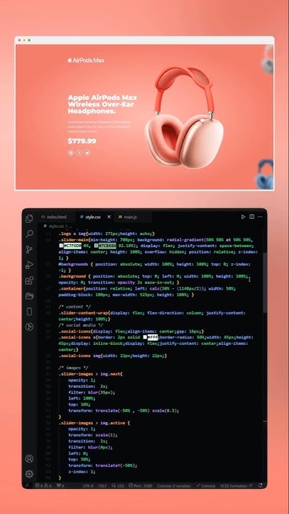 😍 🤯Amazing 🎧headphones landing page Css animation using HTML CSS in ...