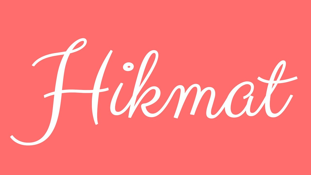 Learn how to Write the Name Hikmat Signature Style in Cursive Writing ...