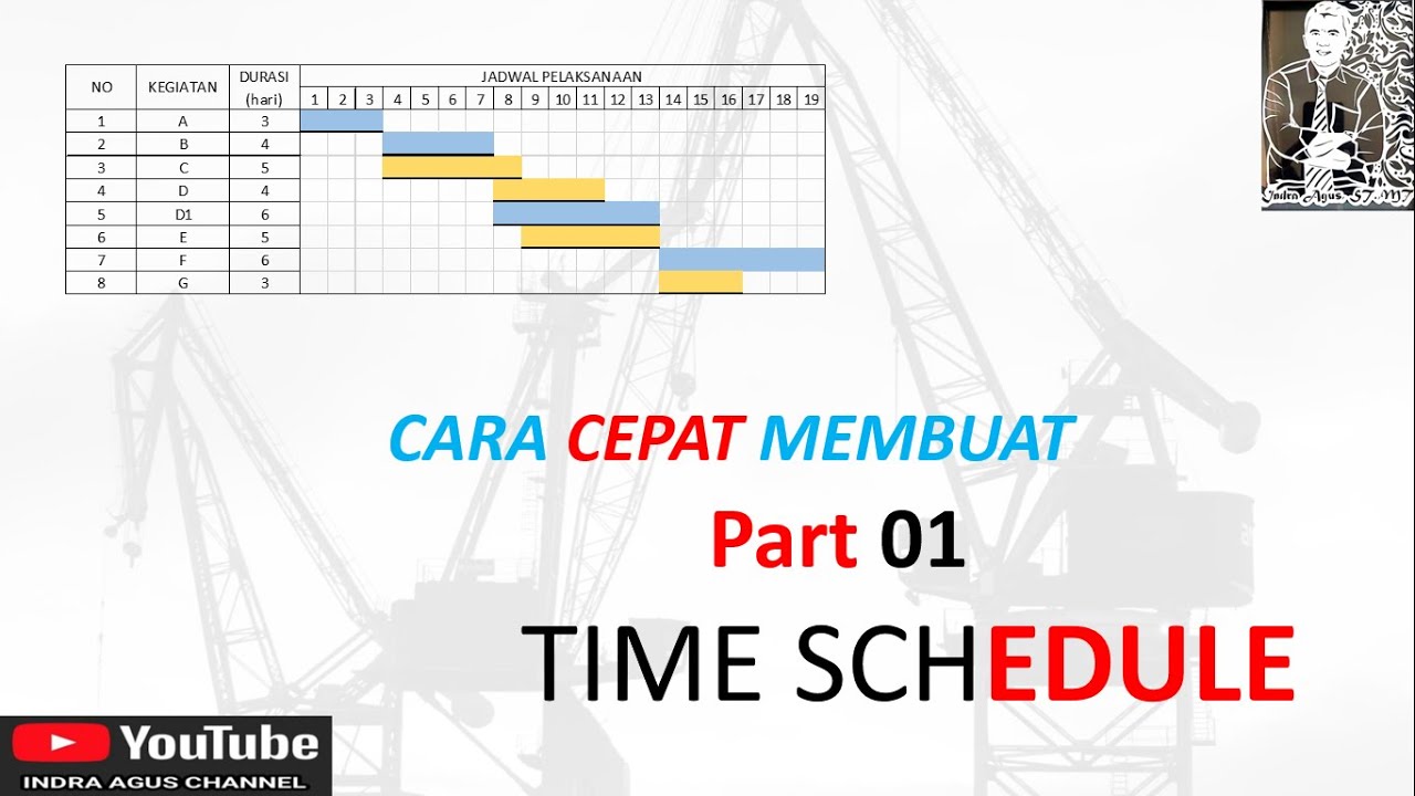 CARA CEPAT membuat TIME SCHEDULE dari NWP dengan EXCEL - YouTube