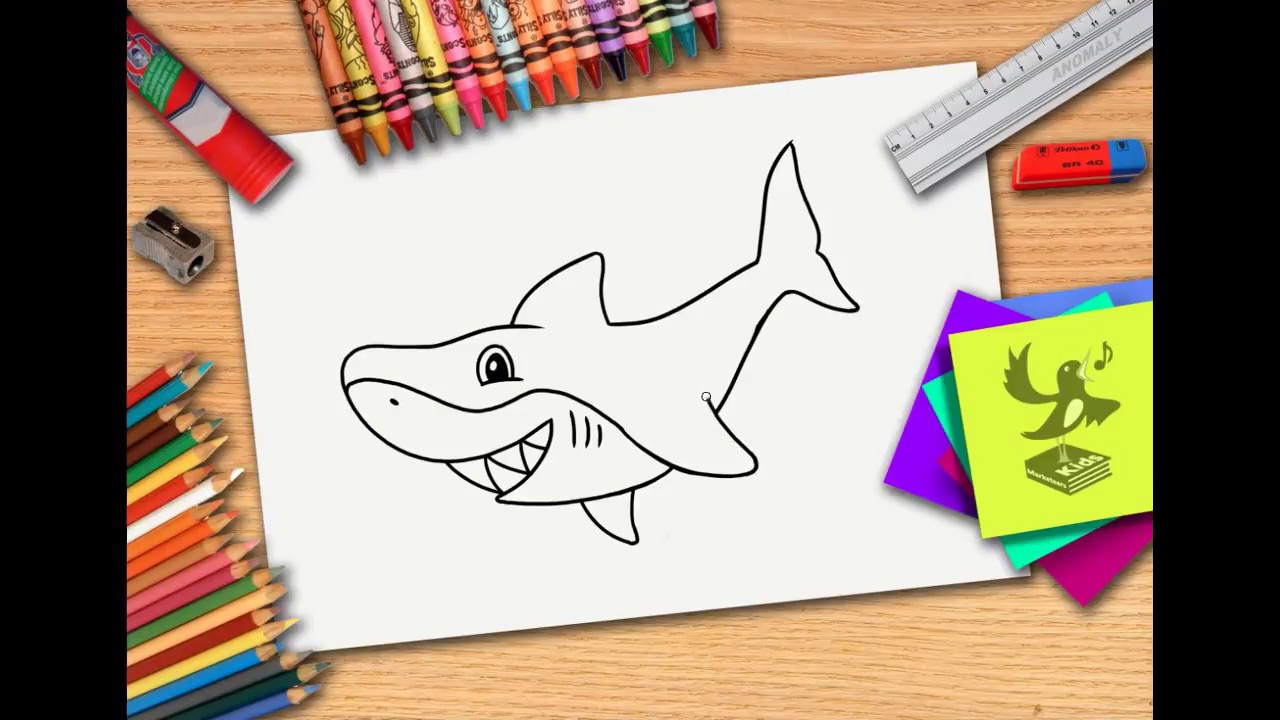 Kako nacrtati Ajkulu - πώς να σχεδιάσετε - YouTube