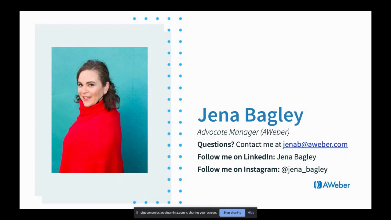 Aweber Advocate - Gig Economics Show - Jena Bagley - Clip - YouTube