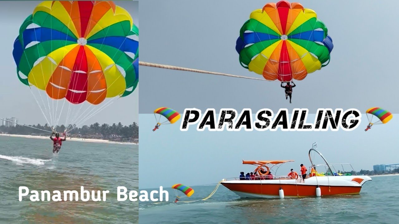 Parasailing Panambur Beach🪂 Adventures Parasailing🛥️Manglore Tourist ...