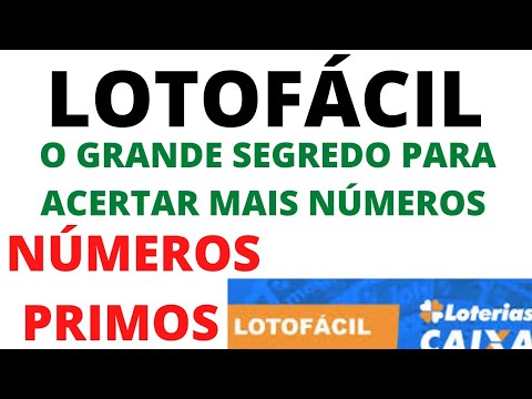👉 LOTOFÁCIL - GRANDE SEGREDO REVELADO - Números PRIMOS - 💵 🤑 💰