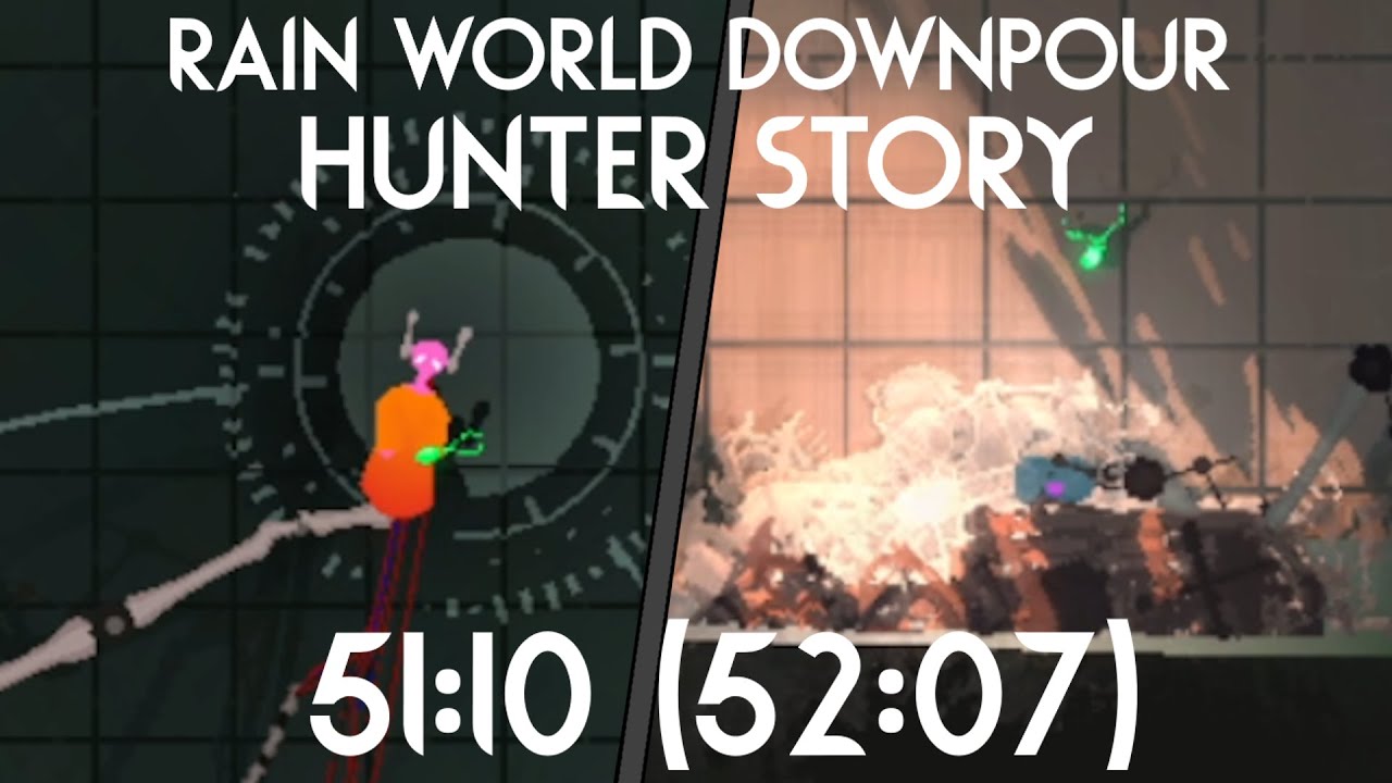 Rain World Downpour Hunter Story World Record in 51:10 (52:07) - YouTube