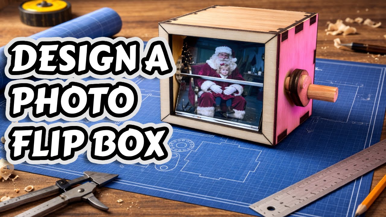 How to design a wooden photo flip book. - YouTube