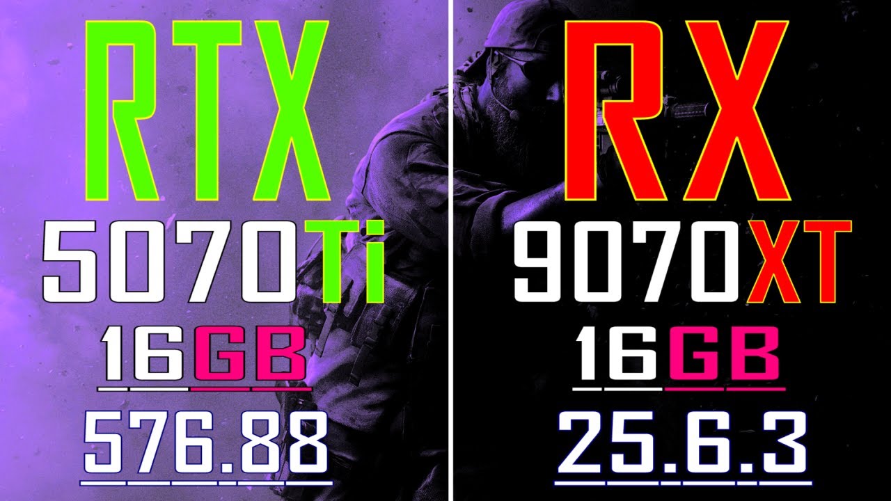 RX 9070XT vs RTX 5070Ti - Updated Driver Comparison..... - YouTube
