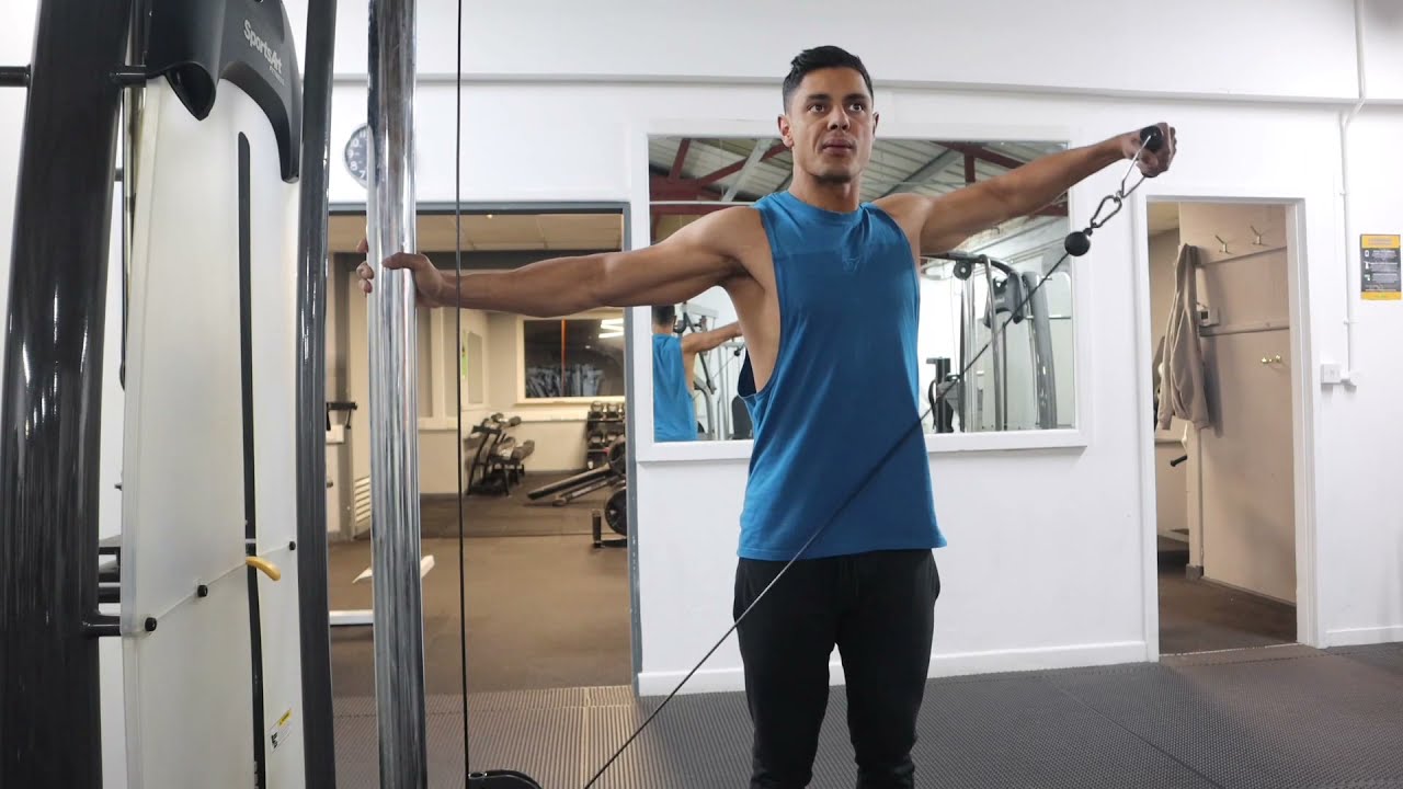 Cable Side Raises - Shoulder Exercise - YouTube