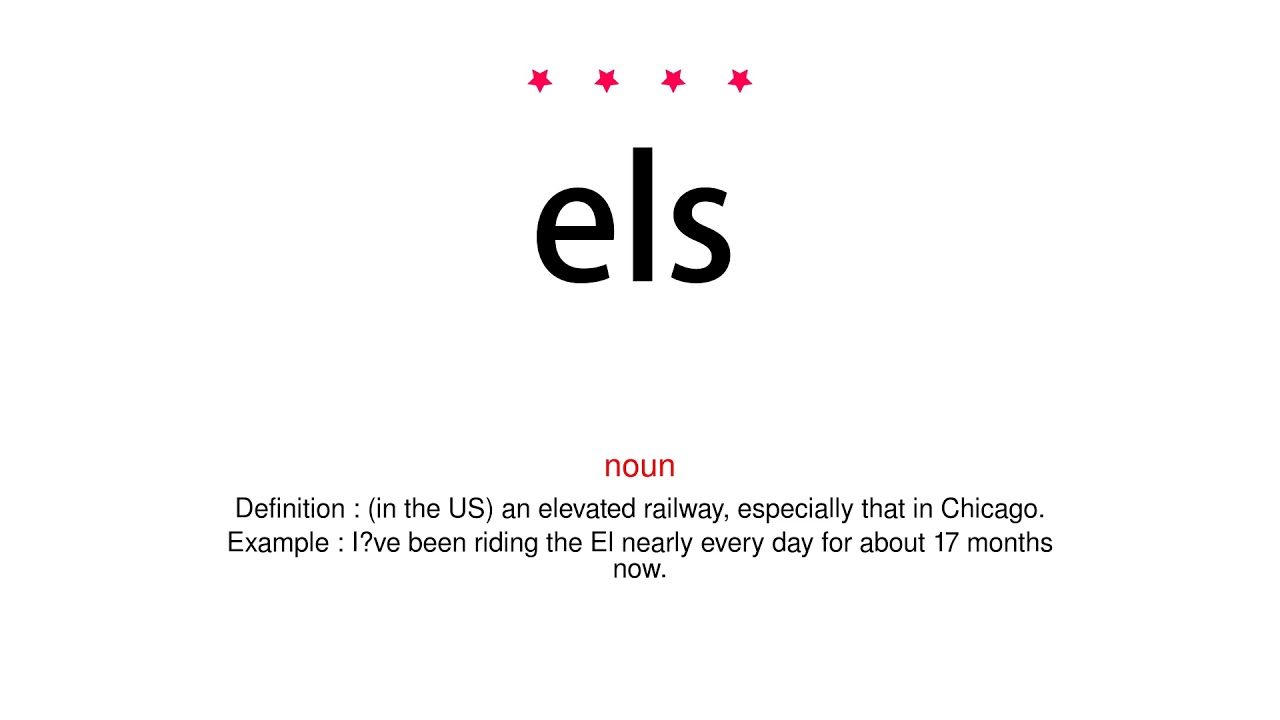 How to pronounce els - Vocab Today - YouTube