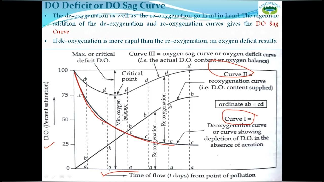 DO Sag Curve | DO Deficit Curve | De-oxygenation | Re-oxygenation | Streeter-Phelps Equation ...