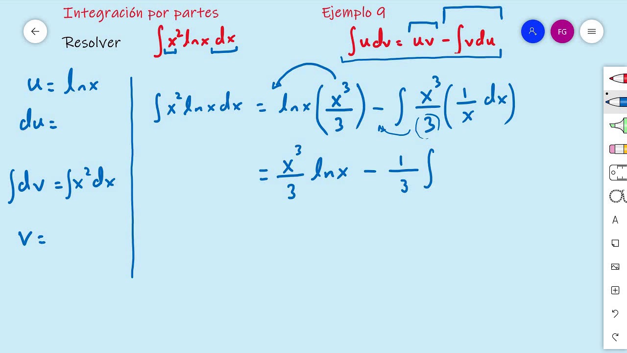 Integración por partes Ejemplo 9 - YouTube