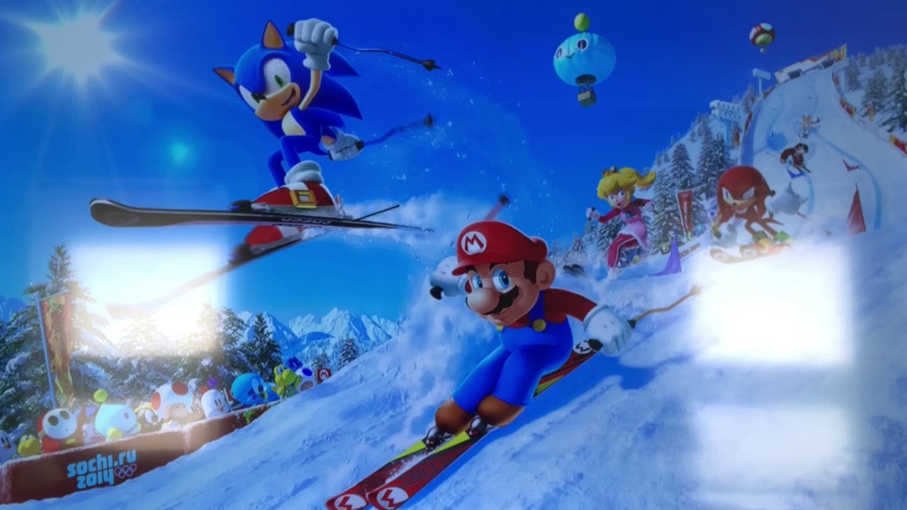 Mario and Sonic Sochi 2014 Part 1: Alpine skiing downhill and ski ...