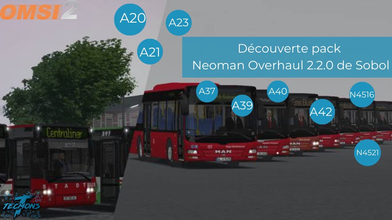 On découvre les bus du pack Neoman Overhaul V2.2.2 de Sobol ...