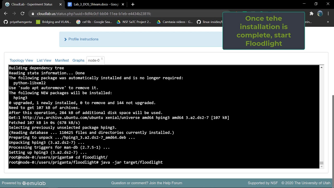 Lab 3. DoS Attack in SDN (Floodlight) - YouTube
