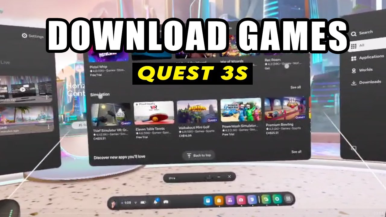 Meta Quest 3s : How to Download Games and Apps - YouTube